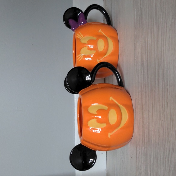 Disney | Dining | Mickey And Minnie Mouse Pumpkin Mug Set | Poshmark